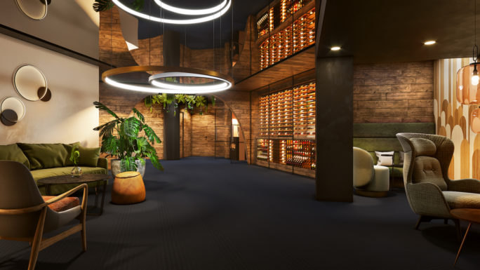 Stylish restaurant 3D rendering project for a French client | nofuss