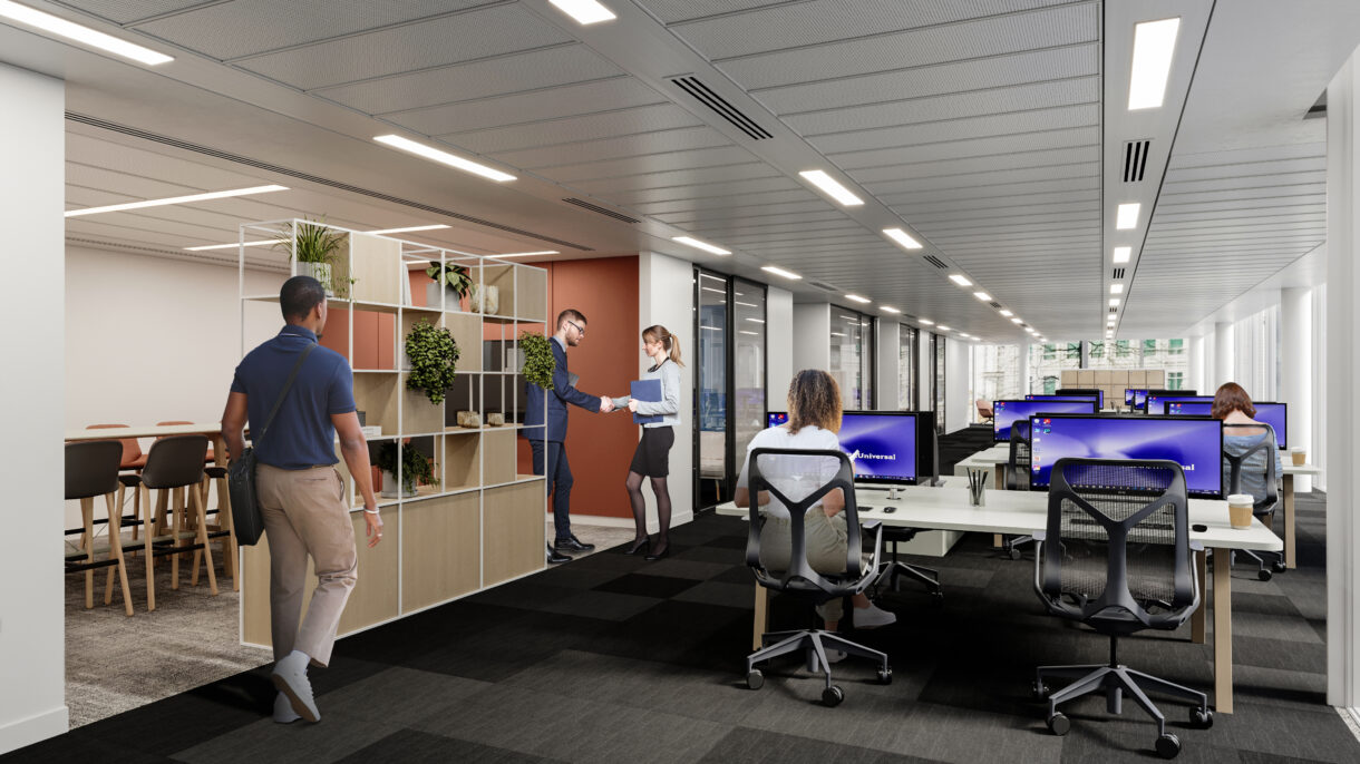 Workspace 3D rendering project done for MCM in London