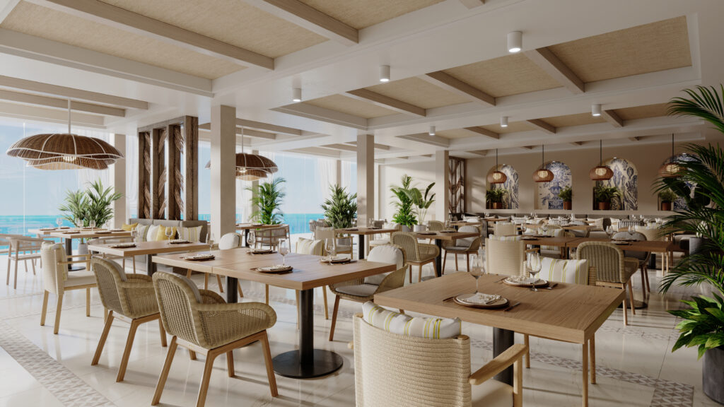 Hotel 3D rendering project on Algarve beach for NPrieto Studio