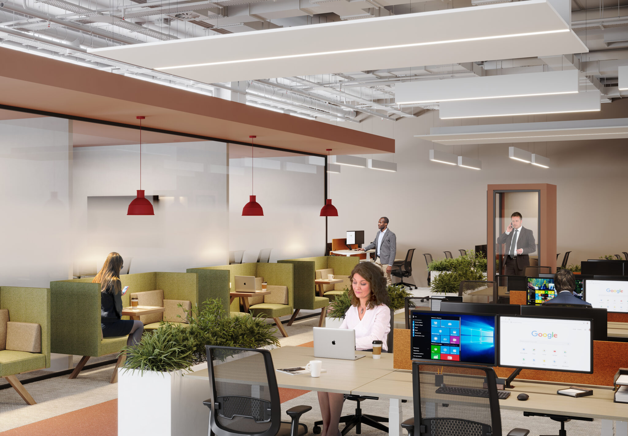 Tech company office headquarters new design 3D visuals | nofuss